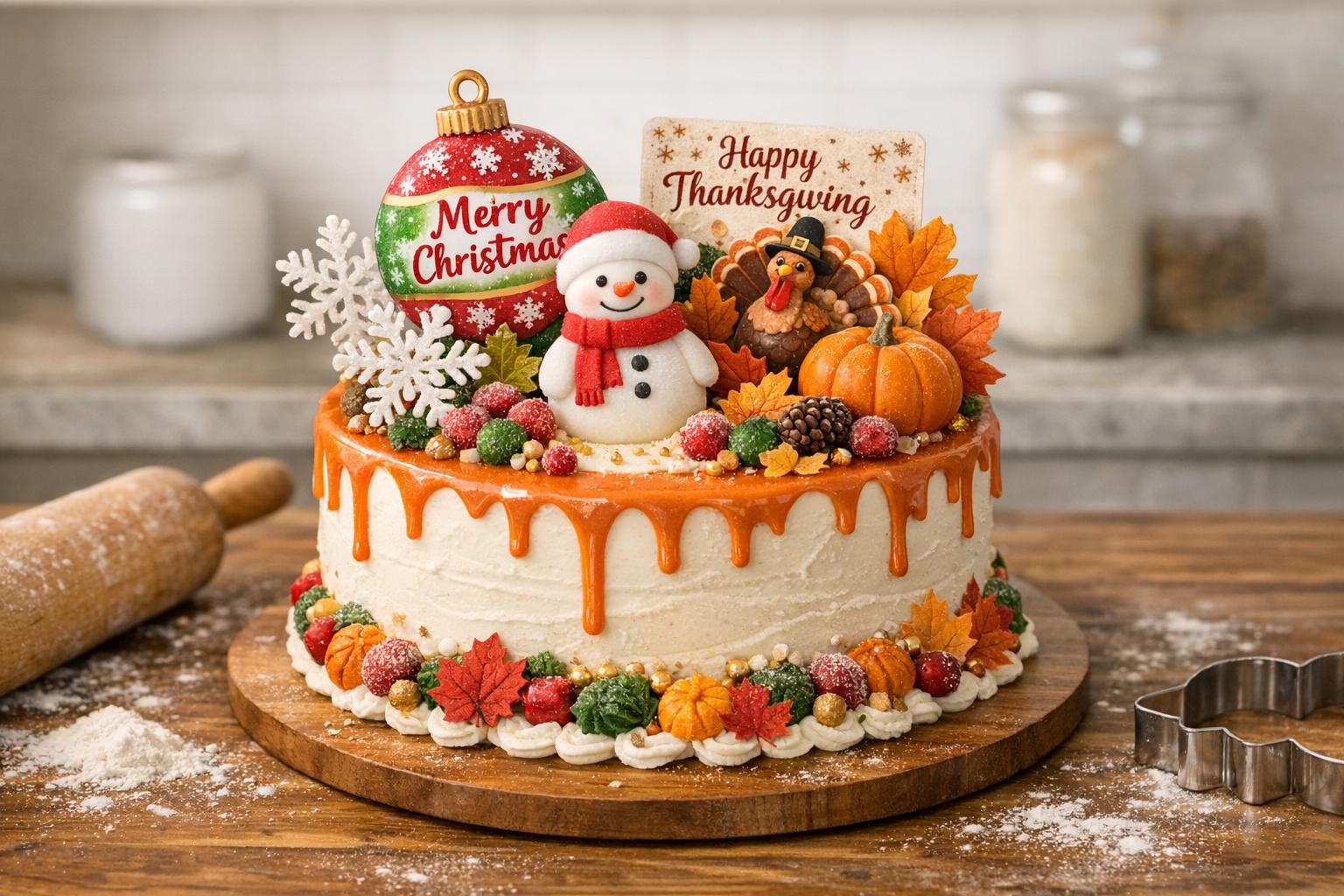 Holiday Edible Images: Custom Christmas and Thanksgiving Cake Toppers ...