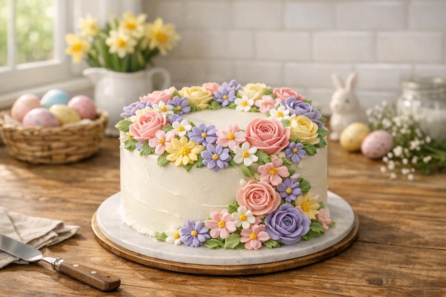 Spring Flower Buttercream: Heat-Stable Frosting for Outdoor Easter Cel ...